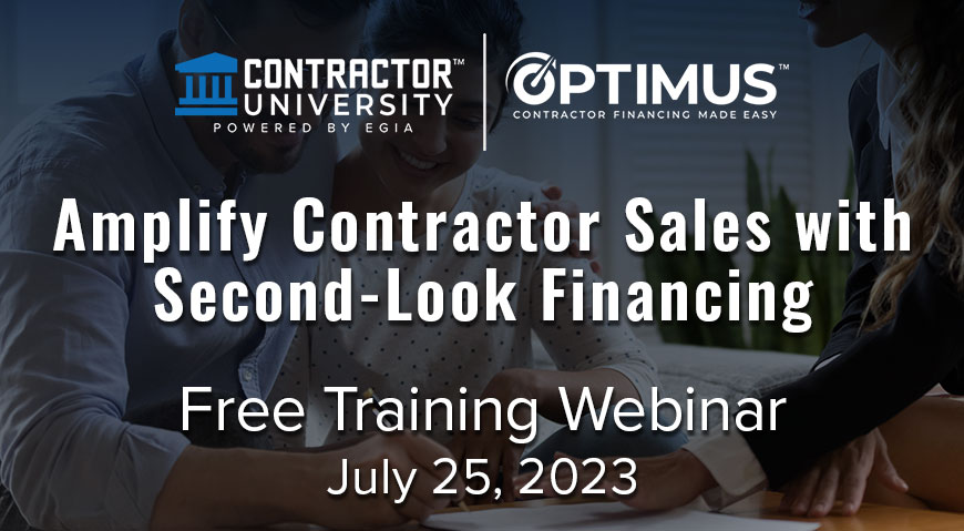 Amplify Contractor Sales with Second-Look Financing